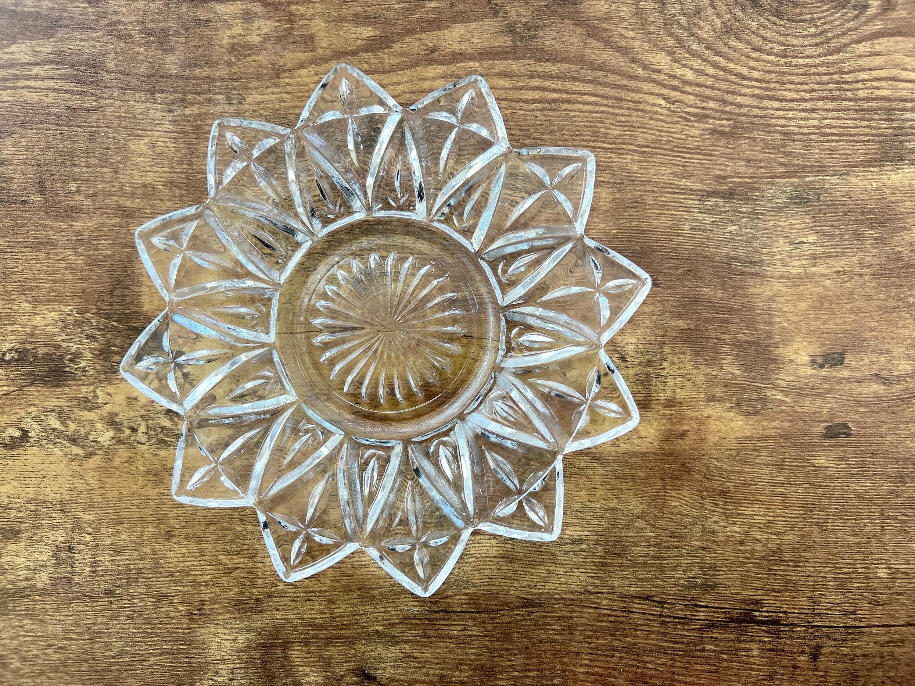 Pair Vintage Federal Glass Co Plates Bread & Butter Plates Petal ...