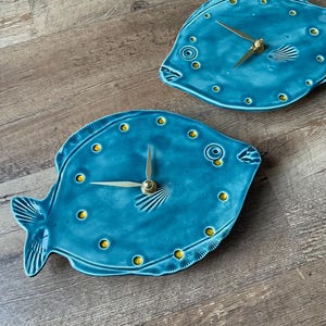 Fish Clock, Ceramic Clocks, Coastal Clock, Beach House Gift, Beach ...