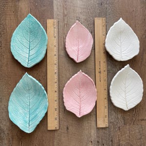 Hydrangea Leaf Dishes, Set of 3, Ceramic Leaf Plates, Hydrangea Soap ...