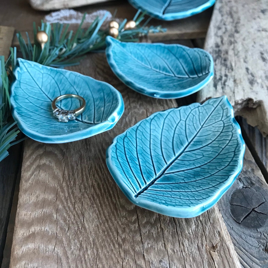 Blue Leaf Bowls, Leaf Dish, Hydrangea Leaf Bowl, Eco-friendly Gift ...