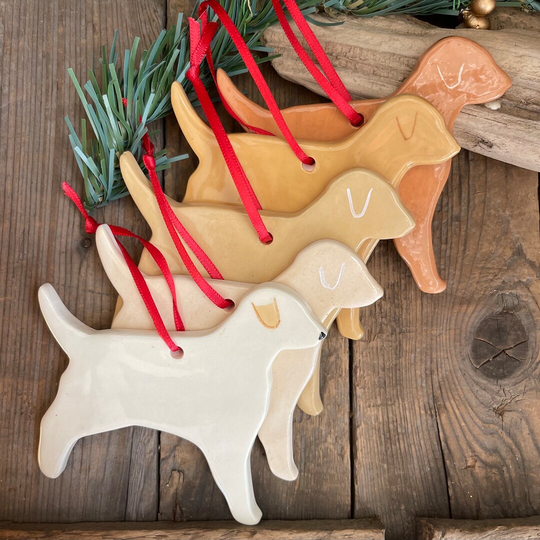 Yellow Labrador Ornaments : Red, Cream, White Labs, Personalized Lab ...