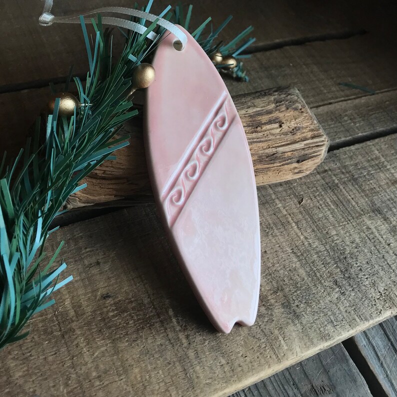Surfboard Ornament Ceramic 2022 Surfer Ornament - Etsy