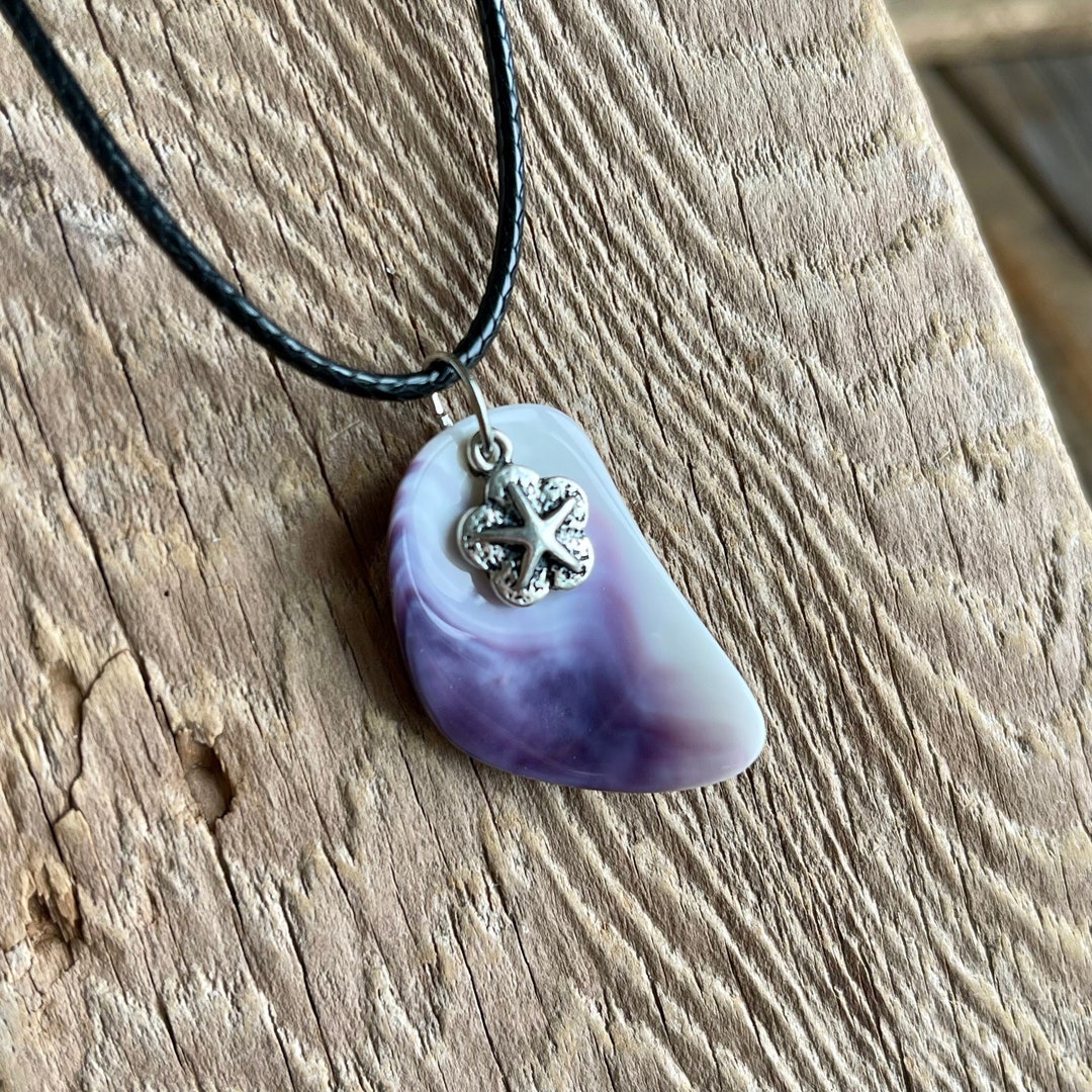 Wampum Necklace, Wampum Jewelry, Natural Wampum Pendant, Native ...