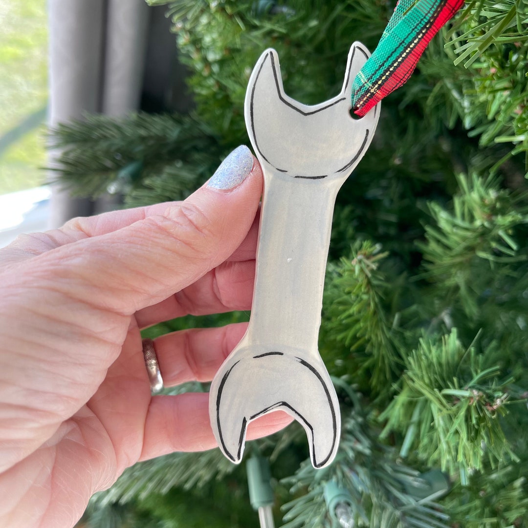 Ceramic Wrench Ornament : Handmade 2025 Christmas Ornaments ...