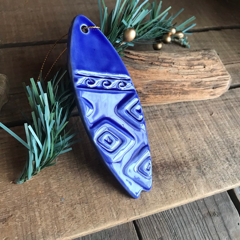 Surfboard Ornament Ceramic 2022 Surfer Ornament - Etsy