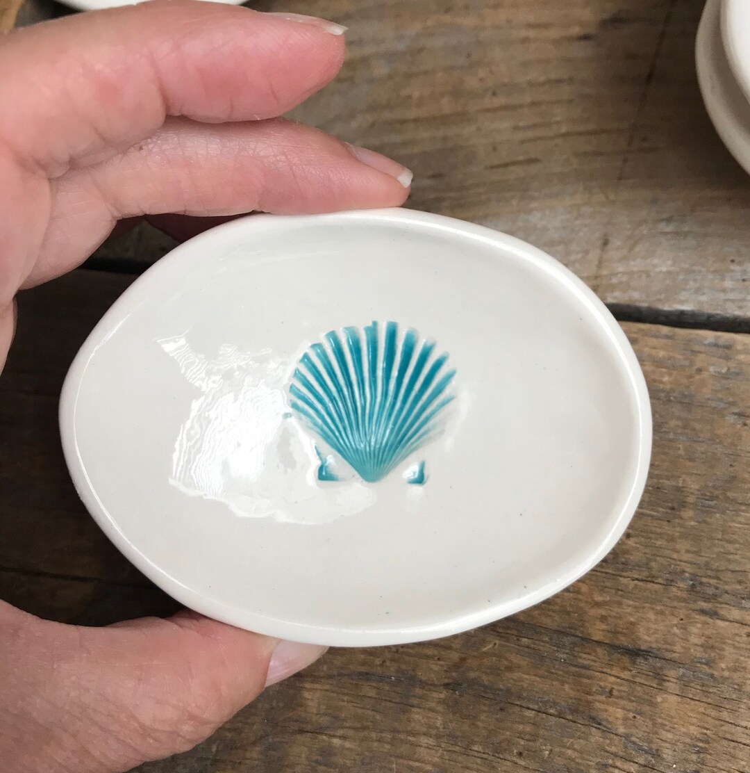 Shell Ring Bowl, Scallop Shell Ring Dish, Shell Bowl Jewelry Holder ...