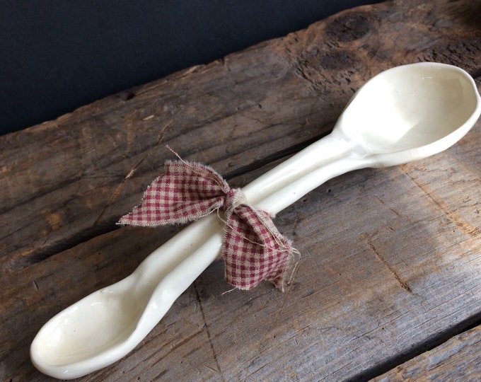 Primitive TASTING SPOON Earthy Rustic Ceramic Chef's - Etsy