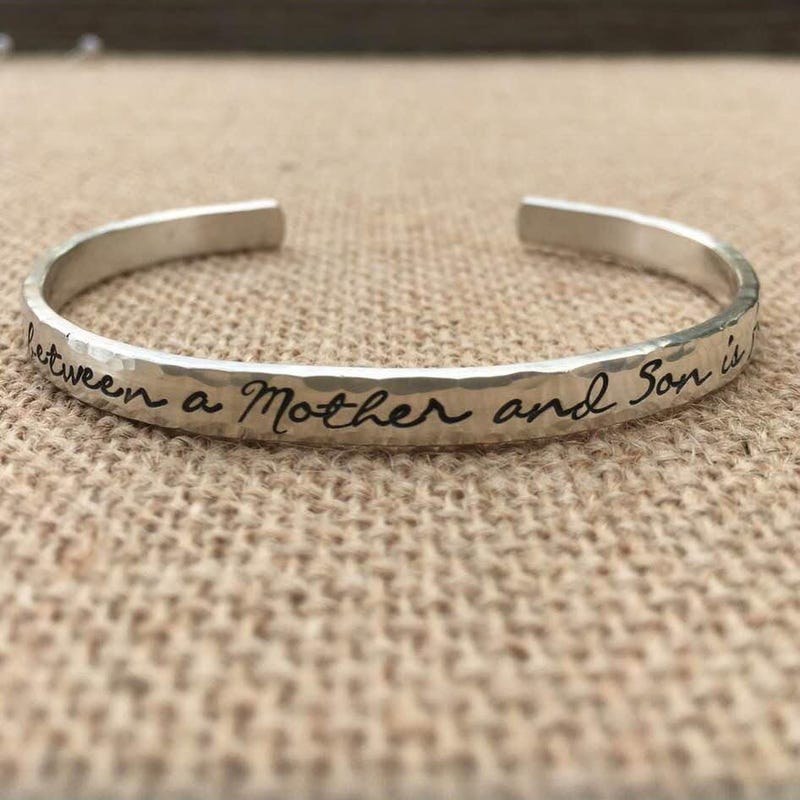Silver Mom Bracelet - Etsy