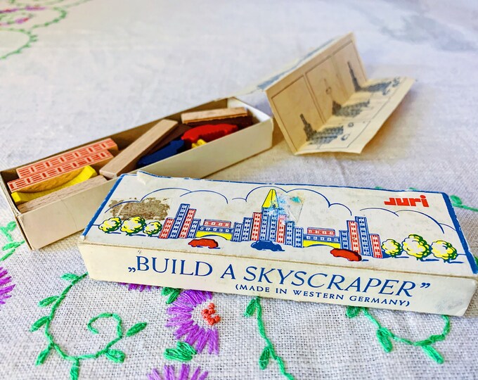 Vintage 1960s Juri Build a Skyscraper Miniature MCM Matchbox Toy / Tiny ...