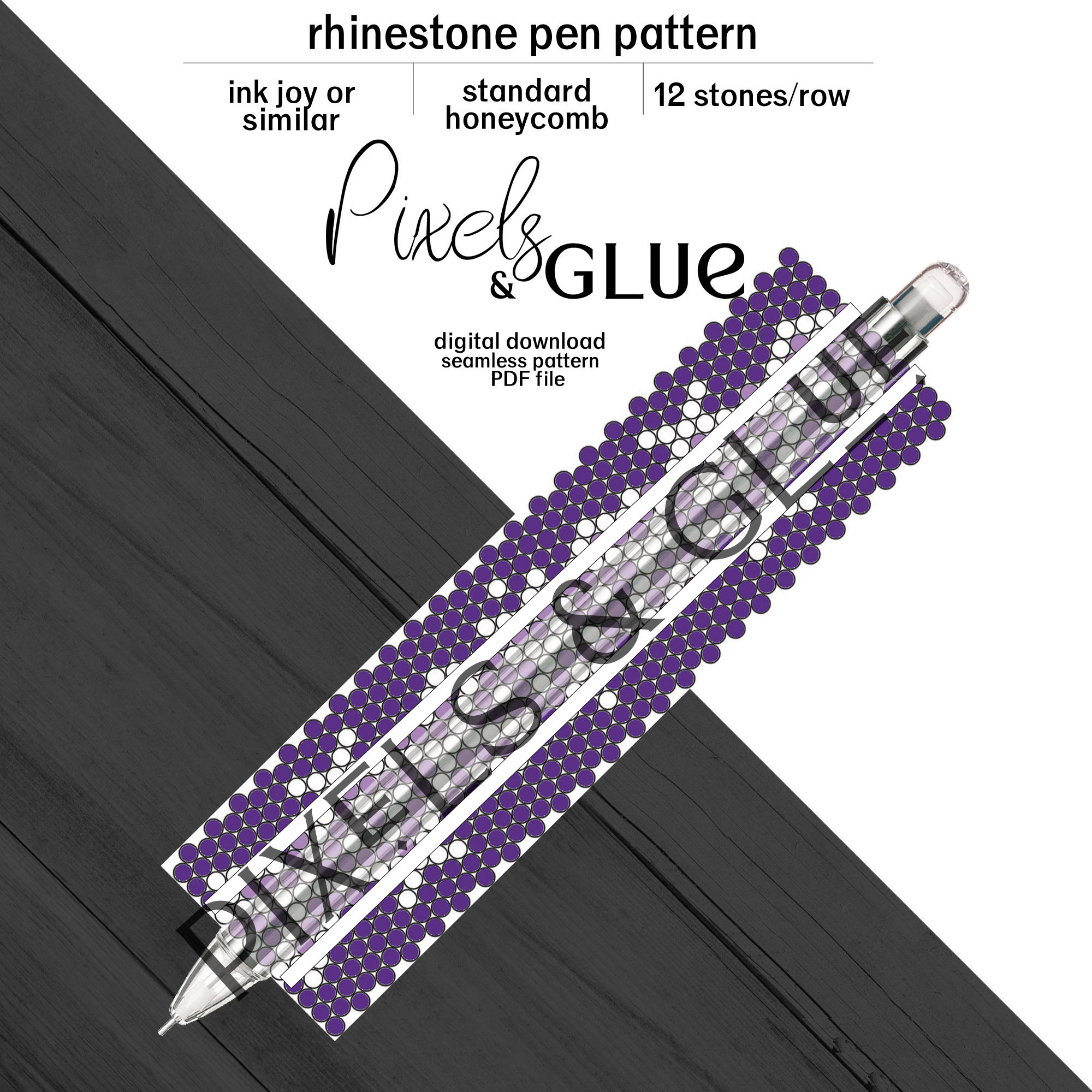 Rhinestone Pen Template Ss10 #2 - Etsy