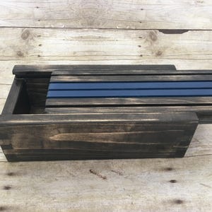 Thin Blue Line Challenge Coin Box Thin Blue Line Coin Display - Etsy