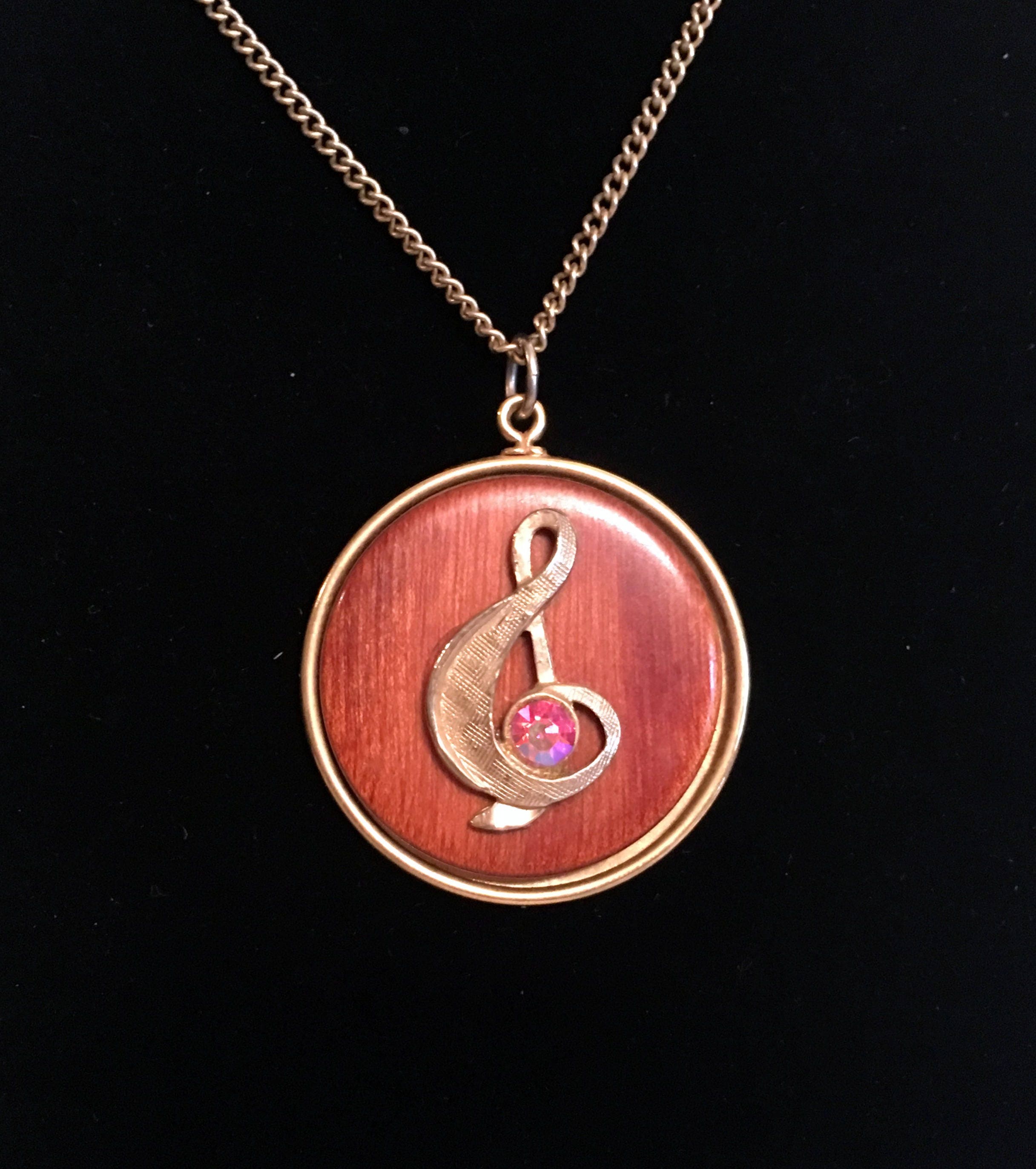 Avon Musical Chain/treble Clef Pendant/musical Pendant Chain/avon Music ...
