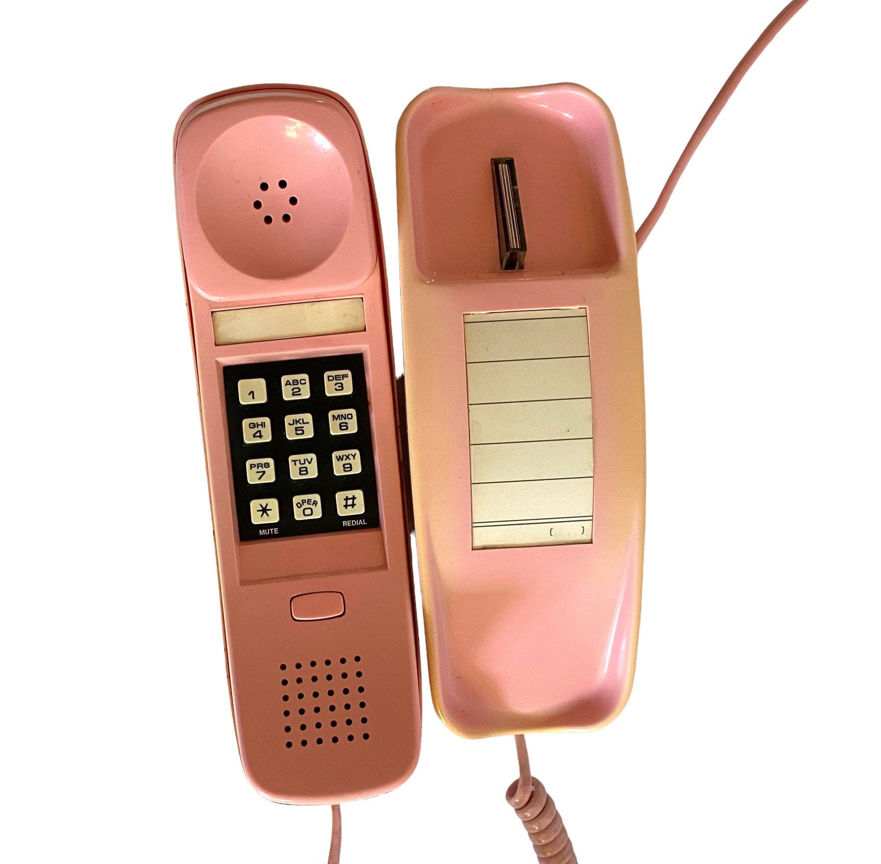 Vintage Pink Push Button Phone/princess Desktop or Wall Mount Telephone ...