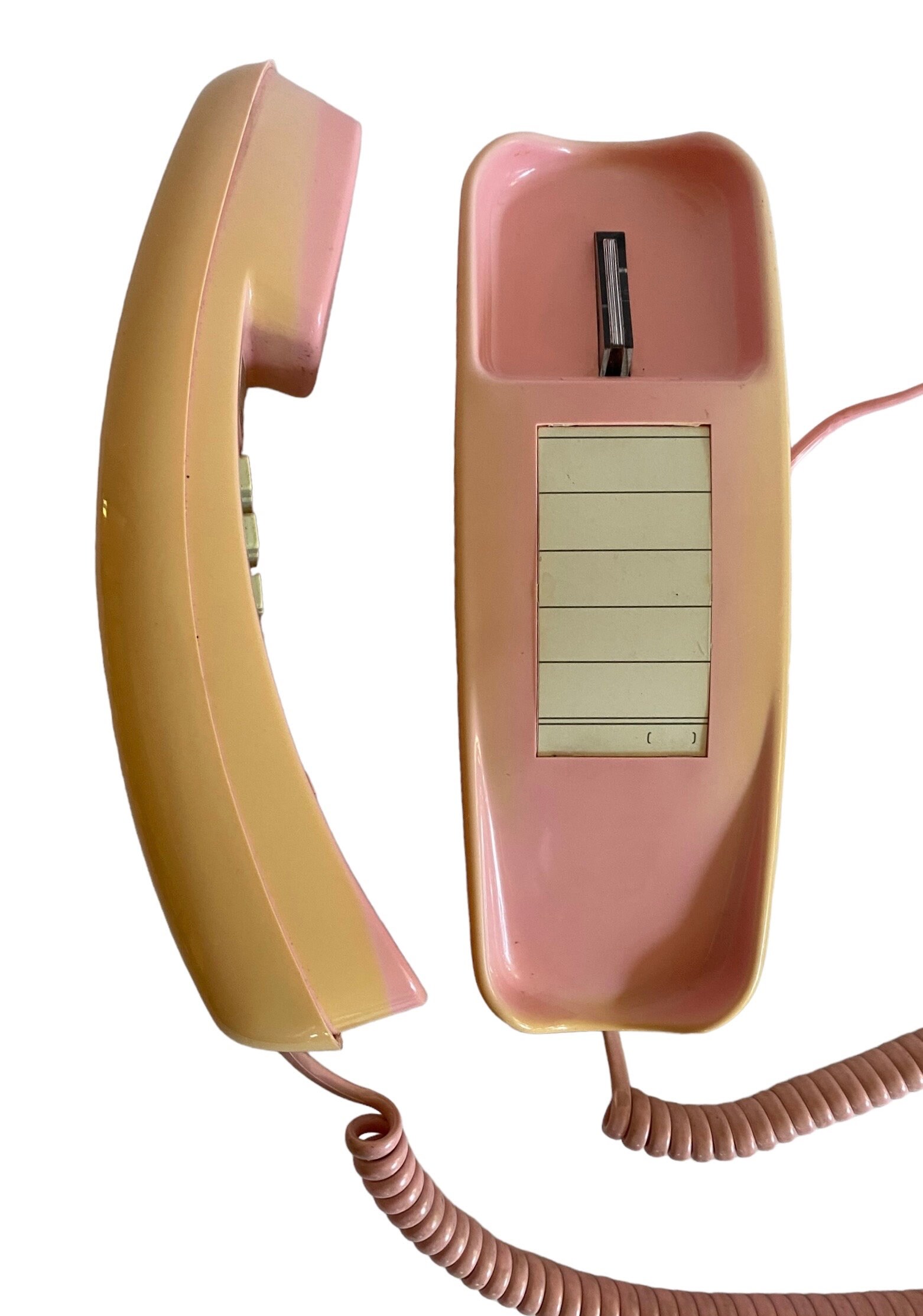 Vintage Pink Push Button Phone/princess Desktop or Wall Mount Telephone ...