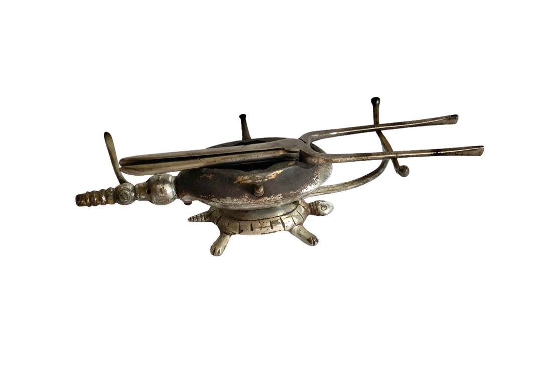 Antique Curling Iron Heater/turtle Figural Gas Burner/marcel Depose ...