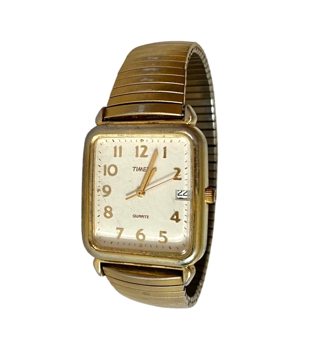 TIMEX Men's Tank Watch/gold Tone Case & Stretch Band/cr 2016 Cell ...