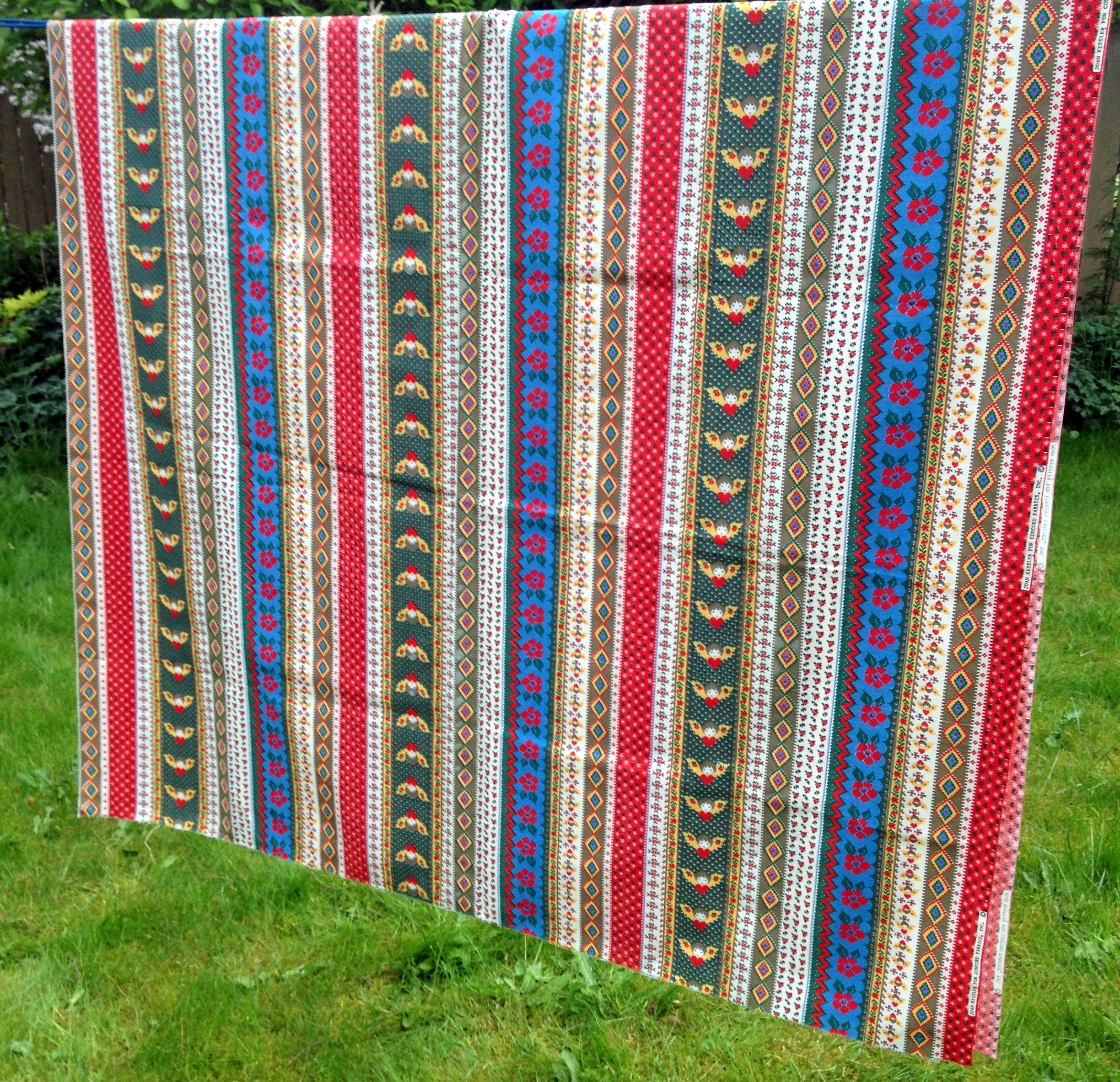 Joan Kessler Fabric/Concord Fabrics Inc/Cotton Red Blue White - Etsy España