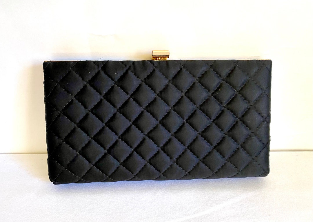 Classic Quilted Clutch/shirl Miller LTD Purse/quilted Black Clutch ...