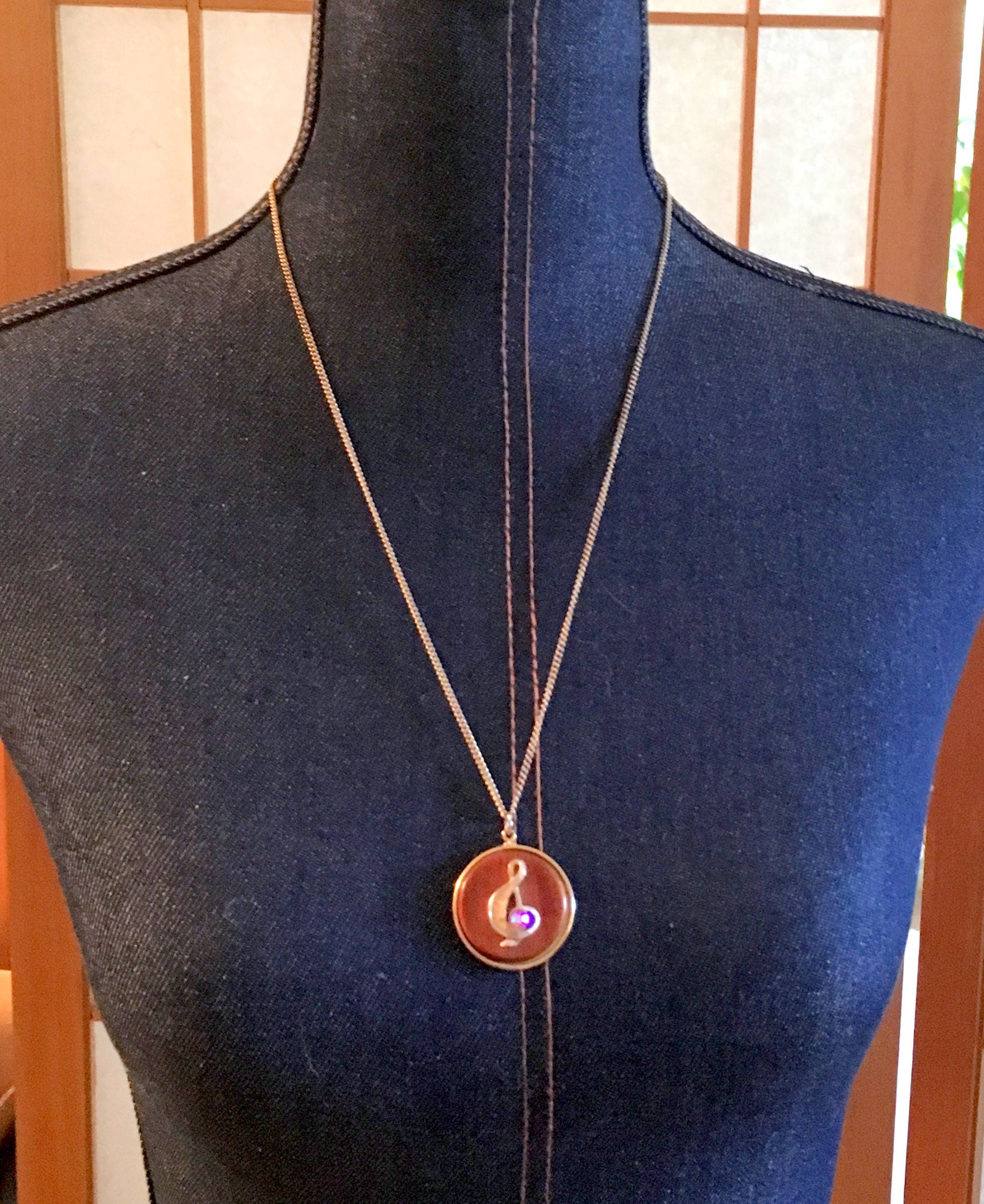 Avon Musical Chain/treble Clef Pendant/musical Pendant Chain/avon Music ...