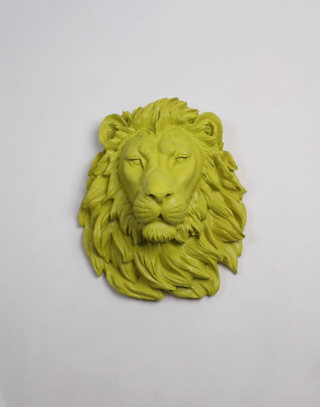 Faux Taxidermied the Carter Mantis Green Resin Lion Head - Etsy