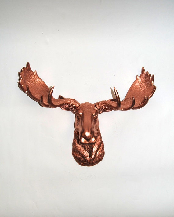 Items similar to White Faux Taxidermy - Faux Moose Head - The Audi ...