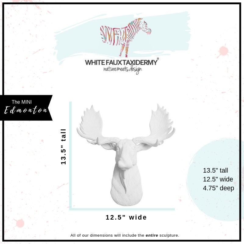 Fake Moose Head The MINI Tiffany Turquoise Resin Moose | Etsy