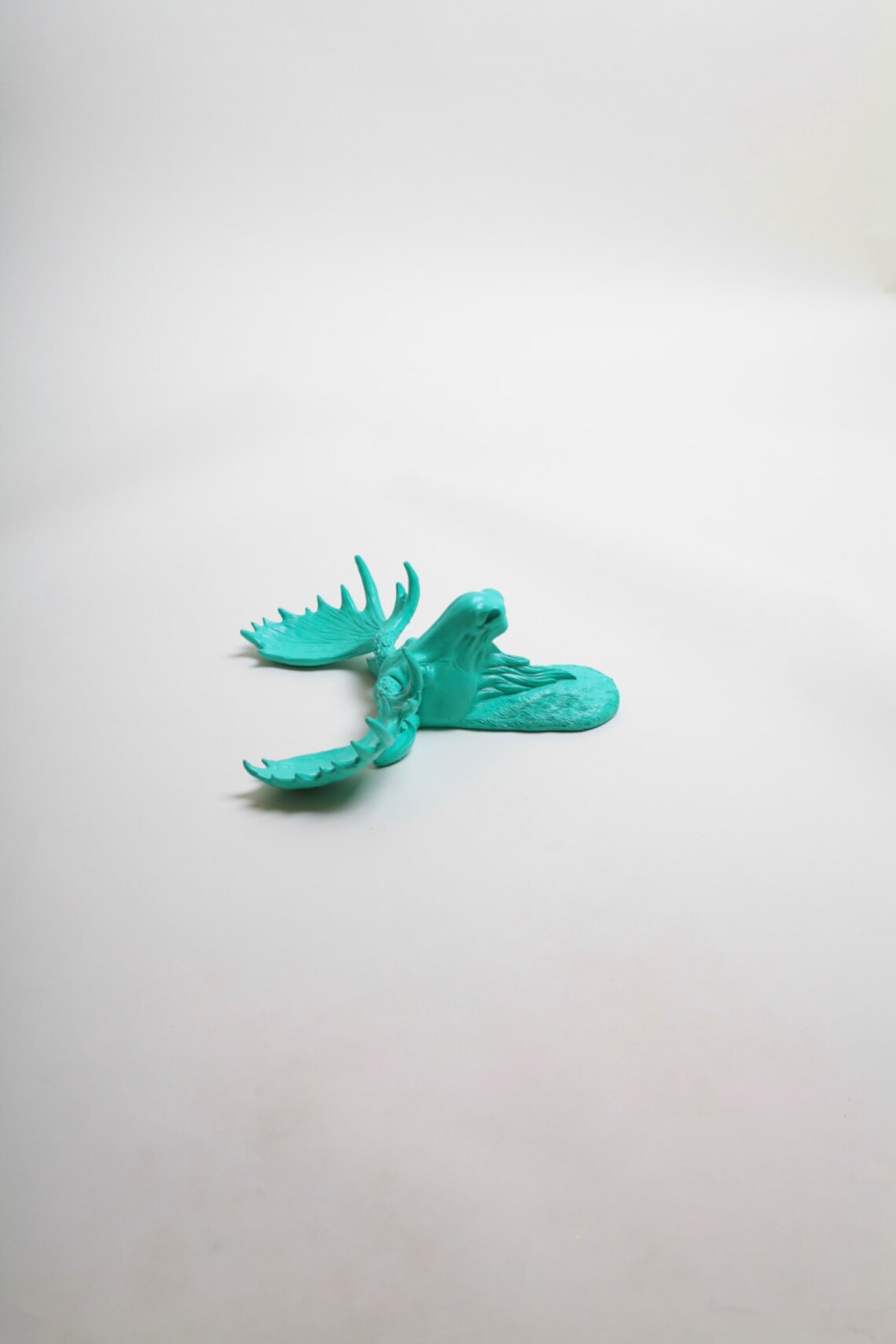 Fake Moose Head the MINI Tiffany Turquoise Resin Moose - Etsy