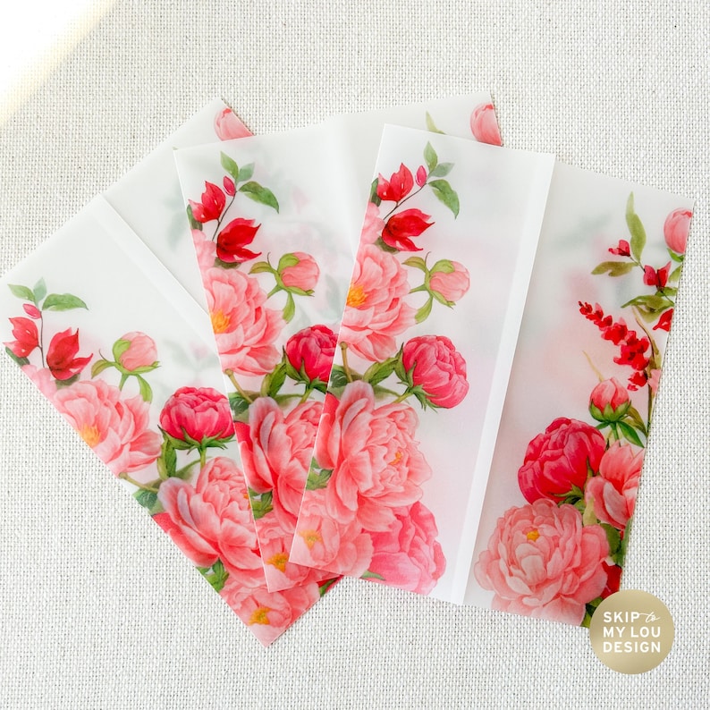 Bright Pink Floral Wedding Invitation Vellum Jacket - Etsy