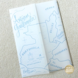Custom Wedding Map for Vellum Jackets, Vellum Wrap Map, Wedding Map ...