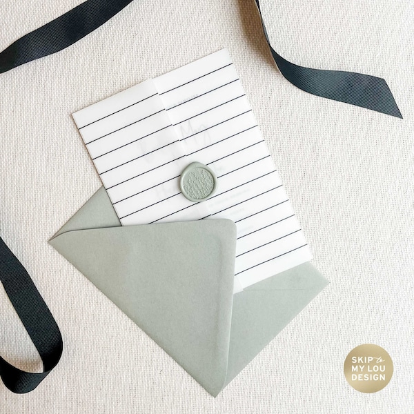 Striped Wedding Invitation - Etsy