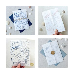Custom Wedding Map for Vellum Jackets, Vellum Wrap Map, Wedding Map ...