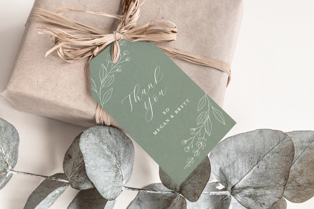 Botanical Florals Gift Tags | Garden Party Favor Tag | Floral Tag ...