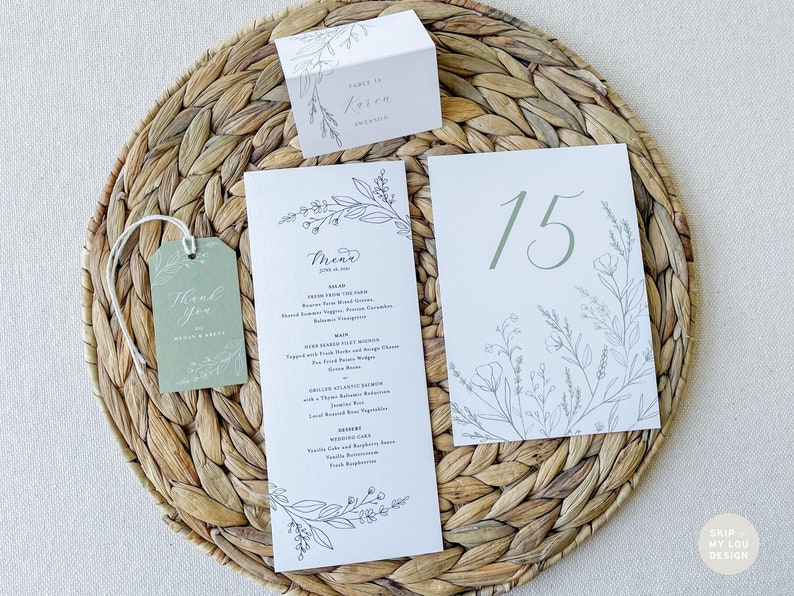 Botanical Florals Gift Tags | Garden Party Favor Tag | Floral Tag ...