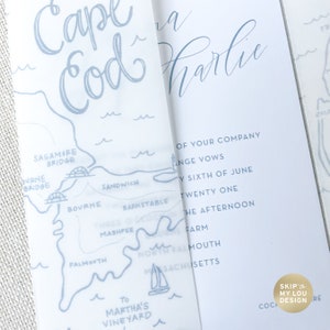 Cape Cod Wedding Invitation Vellum Jacket | Vellum Jacket 5x7 | Cape ...