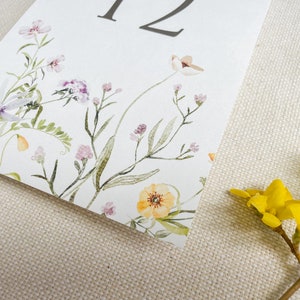 Dainty Flora Table Number Signs | Table Number Signs | Boho Floral ...