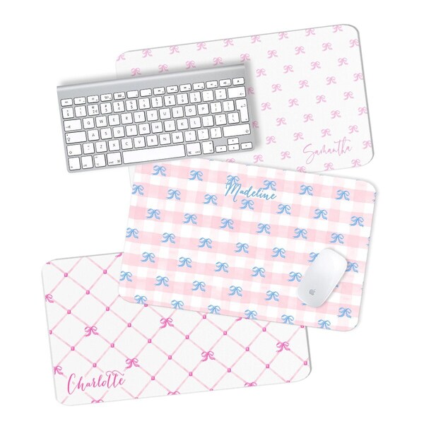 Pink Bow Desk Mat - Etsy