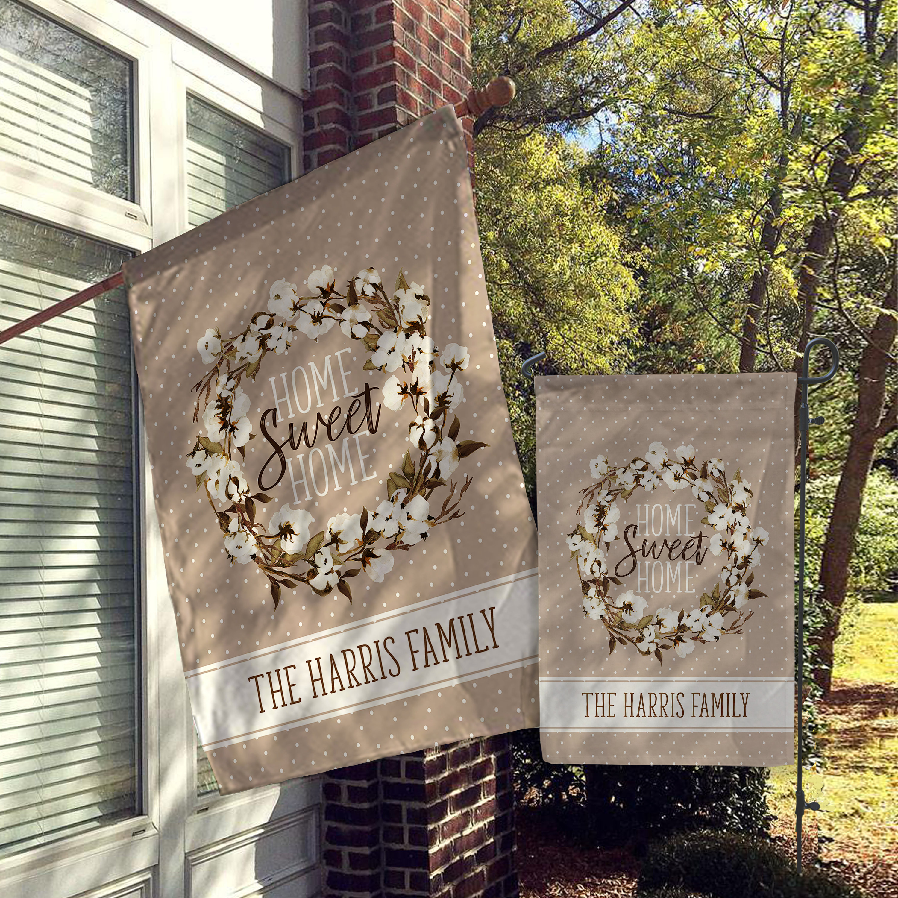 Personalized Garden Flags Custom Garden Flag Monogram Flag | Etsy