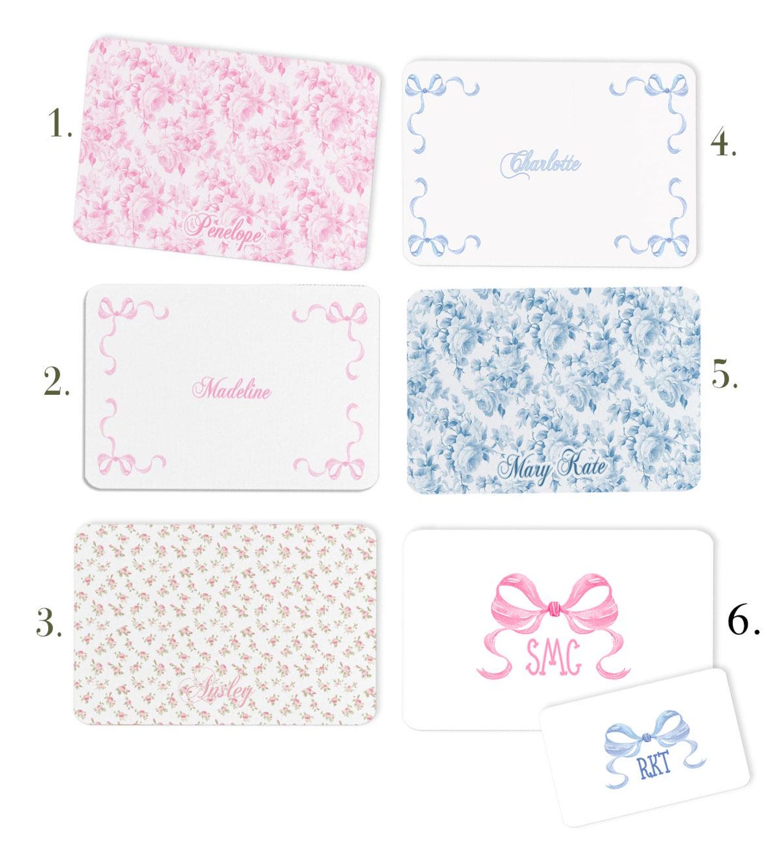 Fancy Rose Pattern Desk Pad, Personalized Cushion Pad, Monogram Desk ...