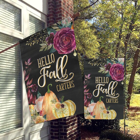 Personalized Flag Custom Fall Garden & House Flag Farmhouse | Etsy