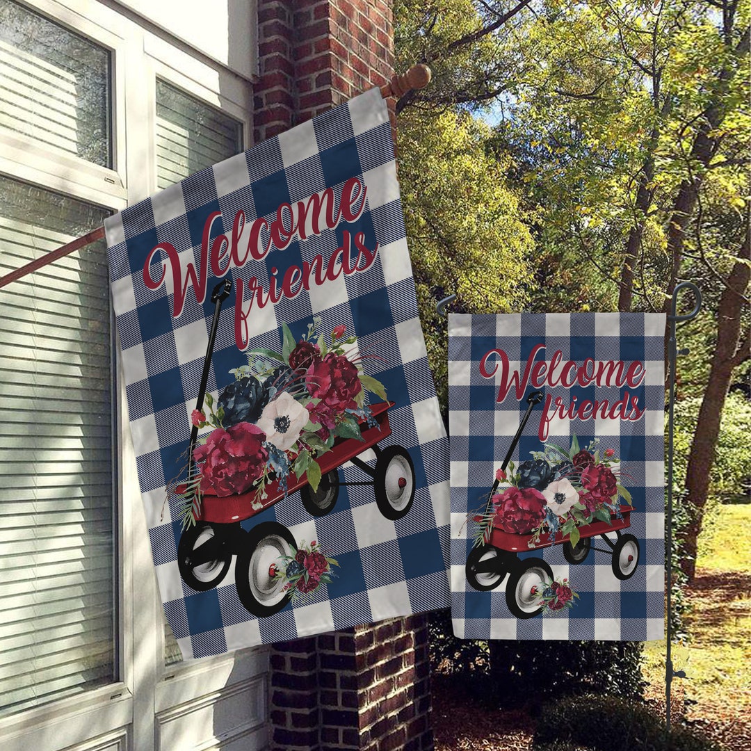 Welcome Flags House Flags Garden Flags Porch Flags Yard - Etsy