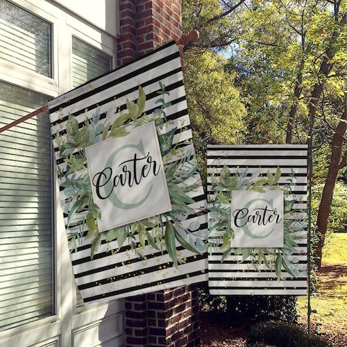 Personalized Flag Monogram Garden Flags Custom House Flag - Etsy