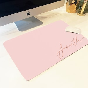 Boho Cursive Name With Swoosh Desk Pad, Personalized Desk Cushion Pad ...