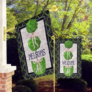 Personalized Flag, Monogram Garden Flags, Custom House Flag, Modern ...