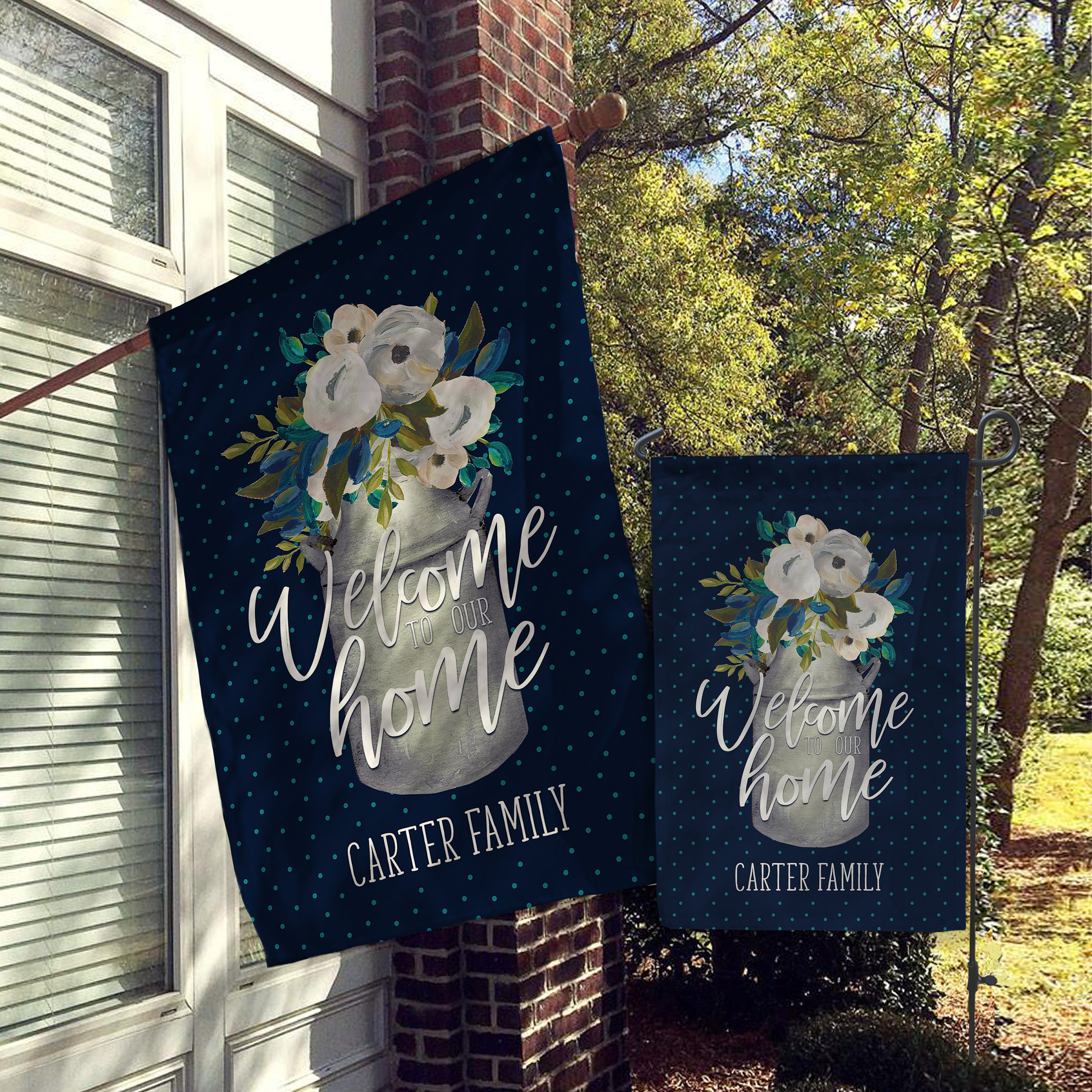 Personalized Garden Flags Custom Garden Flag Monogram Flag | Etsy