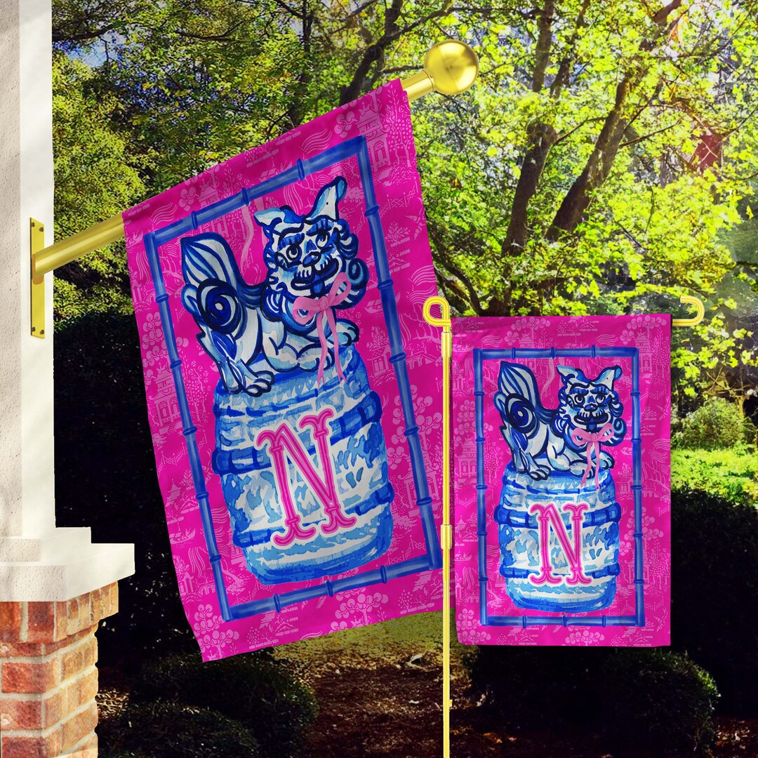 Personalized Flag, Monogram Garden Flags, Custom House Flag, Modern ...