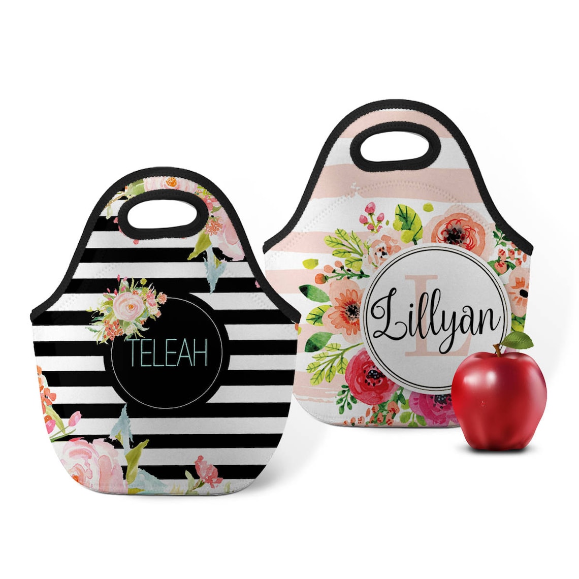 Personalized Lunch Totes Custom Lunch Box Monogram Lunch - Etsy