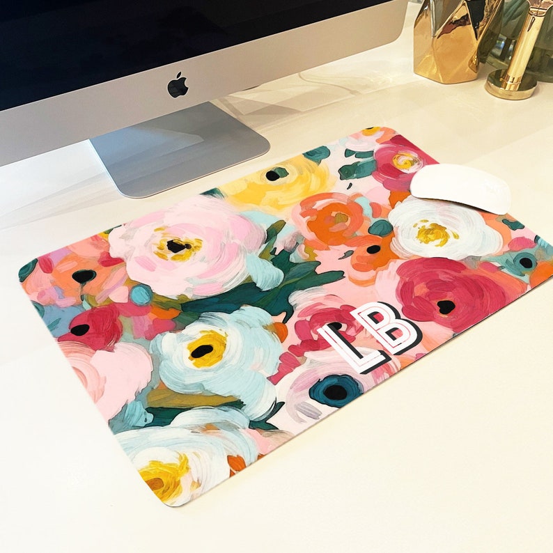 Custom Desk Pad, Personalized Table Cushion Pad, Initial Blotter Mat ...