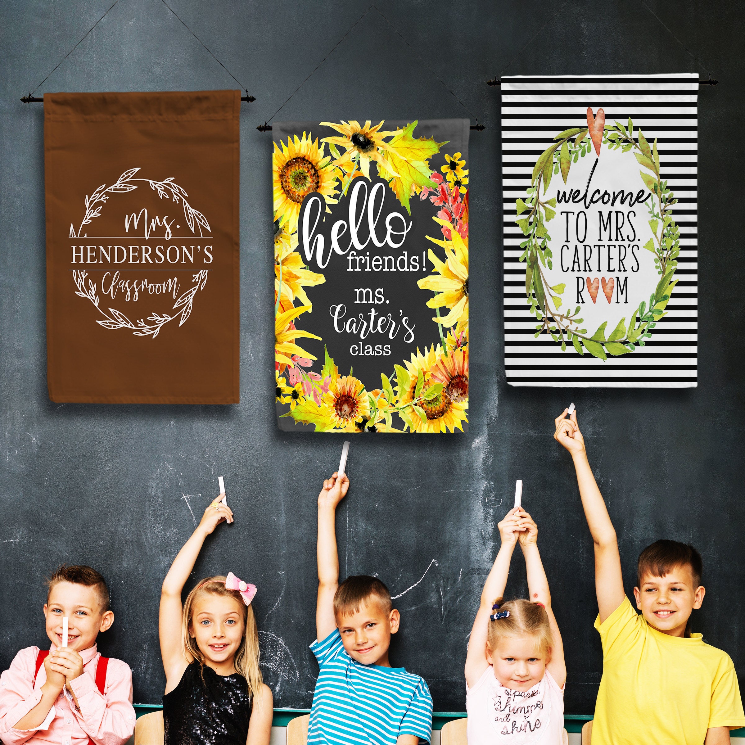 Personalized Teacher Classroom Flags Custom Teacher Classroom - Etsy