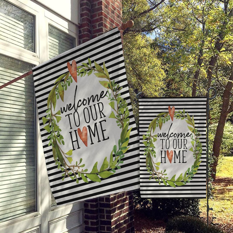 Welcome Flags House Flags Garden Flags Porch Flags Yard Etsy