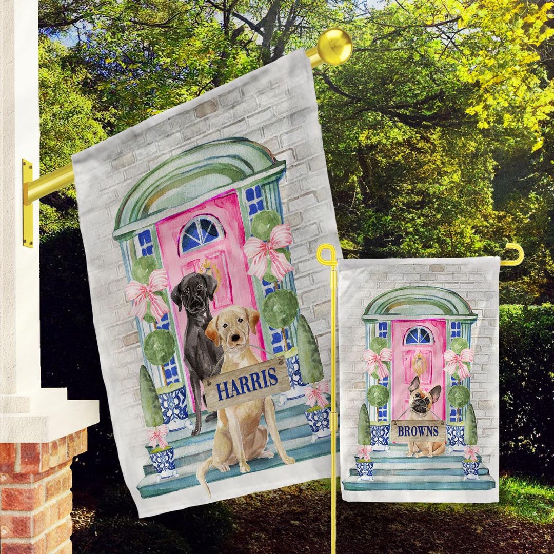 Custom Dog Garden Flag, House Flag, Porch, Yard Flag, Personalized Dog ...